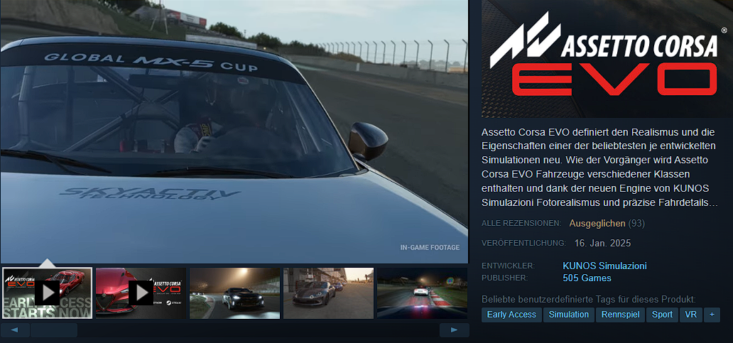 Assetto Corsa Evo ist da! Alles zum Early Access, Preis und der ...